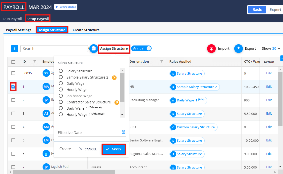 How to design and assign payroll in Kredily HRMS? - Support Kredily