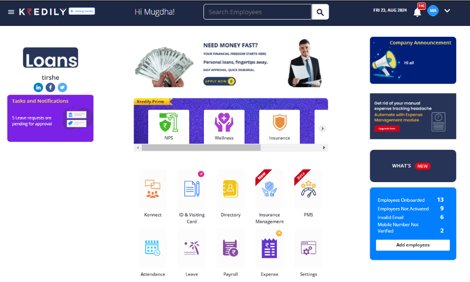 Sample User Guide - Support Kredily