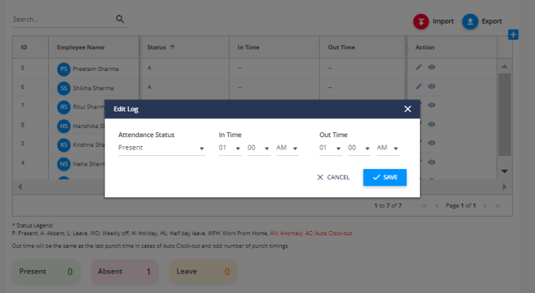 Logs setup - Support Kredily