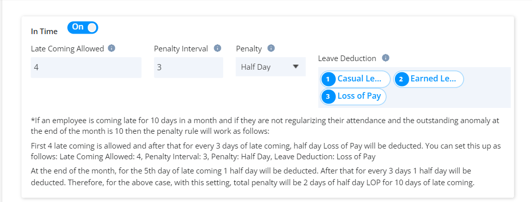 Set Attendance Penalty Rules in Kredily HRMS